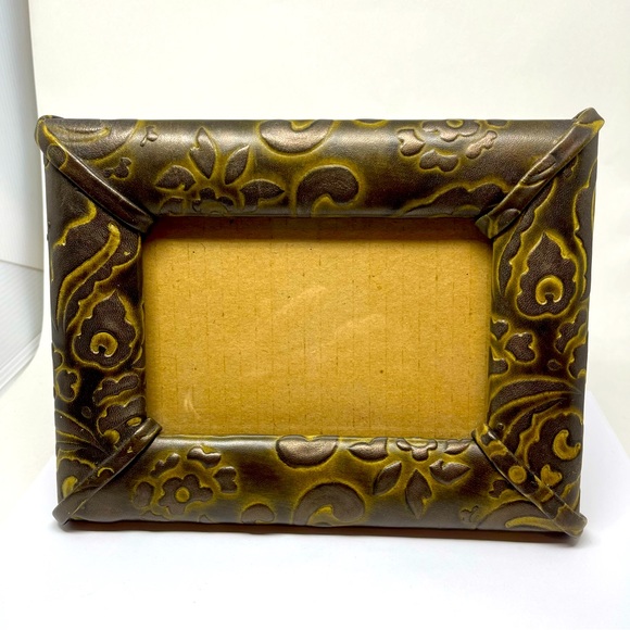 Accents | Embossed Genuine Leather Picture Frame | Poshmark